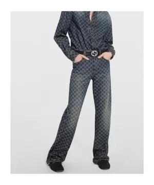 Gucci Gg Jacquard Denim Jeans