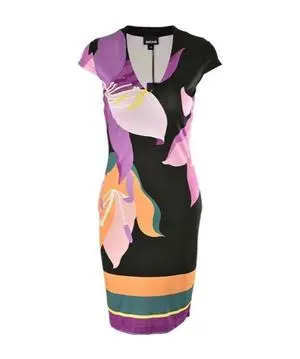 Just Cavalli Printed V-neck Short Sleeve Dress