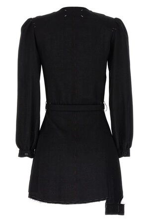MAISON MARGIELA Long Sleeved Belted Dress