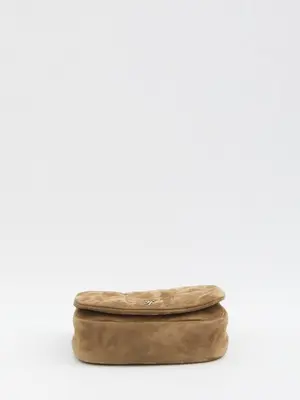 Saint Laurent Jamie 4.3 Quilted Suede Shoulder Bag - Camel