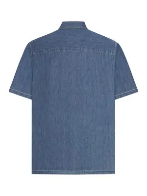 Celine Short-sleeved Shirt In Cotton Denim