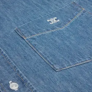 Celine Short-sleeved Shirt In Cotton Denim