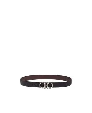 FERRAGAMO Gancini Reversible Buckle Belt - Black