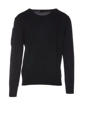 C.P. COMPANY Logo Patch Cotton Jumper