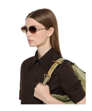 Gucci Oval Rimless Sunglasses - Brown