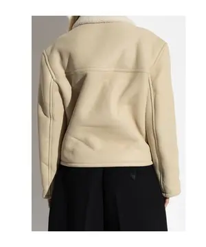 Jacquemus Double-breasted Shearling Coat - Cream