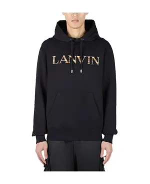 LANVIN Curb Logo Hoodie - Black