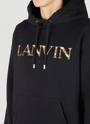 LANVIN Curb Logo Hoodie - Black