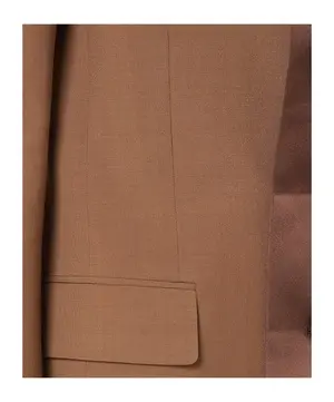 Fendi Single Breasted Tailored Blazer - Brown