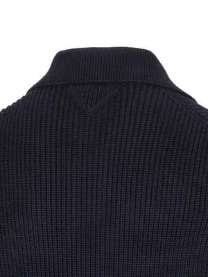 Prada Long Sleeve Button-up Cardigan - Blue