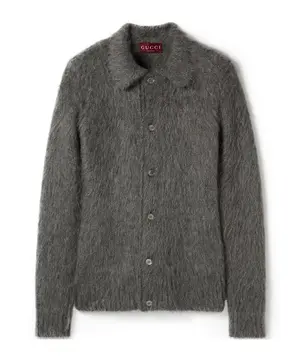 Gucci Brushed Cardigan - Grey
