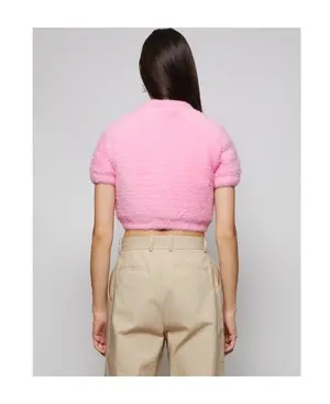 Alexander Wang Button-opening Cropped Sweater