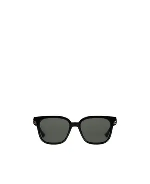 Gucci Square-framed Sunglasses With Enamel Logo Detail - Black