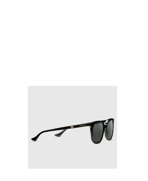 Gucci Square-framed Sunglasses With Enamel Logo Detail - Black
