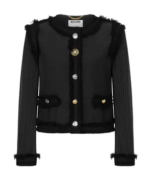 Moschino Fringed Trim Buttoned Jacket
