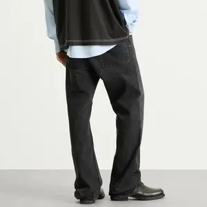Acne Studios Straight Leg Jeans With Belt Loops - Black