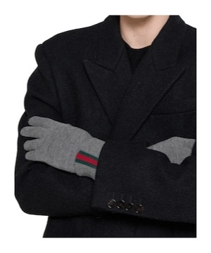 Gucci Wool Gloves With Web Detailing