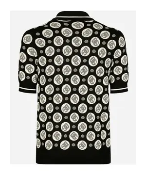 Dolce & Gabbana Logo-print Silk Polo Shirt