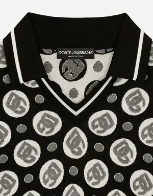 Dolce & Gabbana Logo-print Silk Polo Shirt