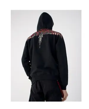 MARCELO BURLON COUNTY OF MILAN Geometric Wing Print Hooded Hoodie