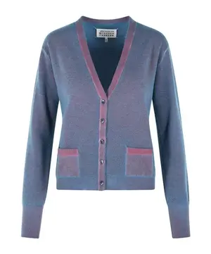 MAISON MARGIELA V-neck Knit Sweater With Patch Pockets