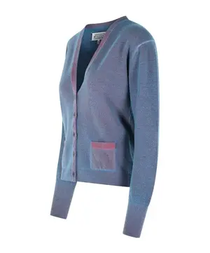 MAISON MARGIELA V-neck Knit Sweater With Patch Pockets