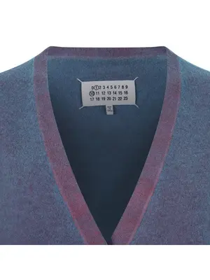 MAISON MARGIELA V-neck Knit Sweater With Patch Pockets