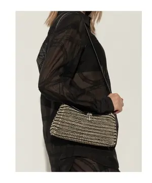 TOTEME T-lock Woven Shoulder Bag