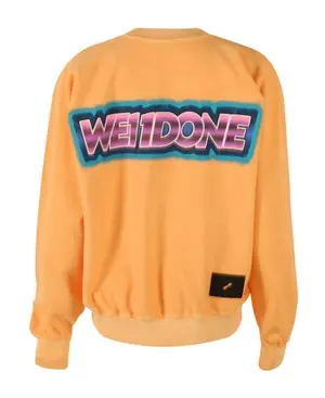 We11Done Logo Detail Pullover - Orange
