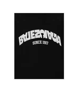 Balenciaga Flip Logo Printed Oversized T-shirt - Black/white