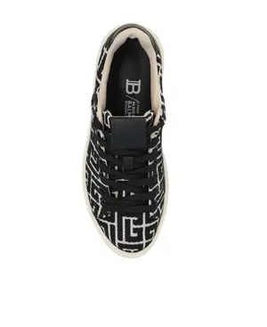Balmain B-court Monogram Sneakers - Black
