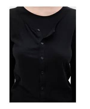 ANN DEMEULEMEESTER Vero Button-front Long-sleeve T-shirt