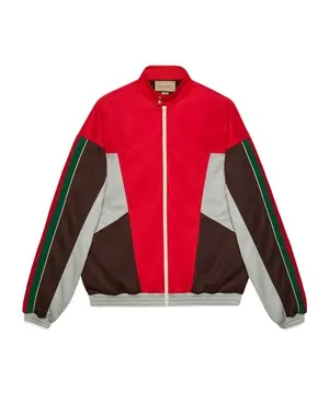 Gucci Web Striped Detail Zipped Sweatshirt