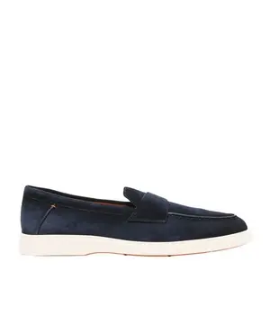 Santoni Suede Loafers - Black