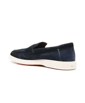 Santoni Suede Loafers - Black