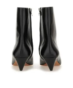 Stella McCartney Pointed Toe Zip Up Ankle Boots - Black
