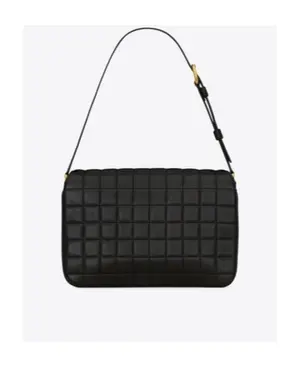 Saint Laurent Le Maillon Quilted Lambskin Satchel