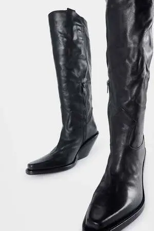 ANN DEMEULEMEESTER Lidar Calf-leather Cowboy Boots