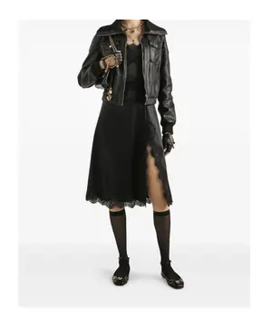Dolce & Gabbana Lace-embellished Satin Dress