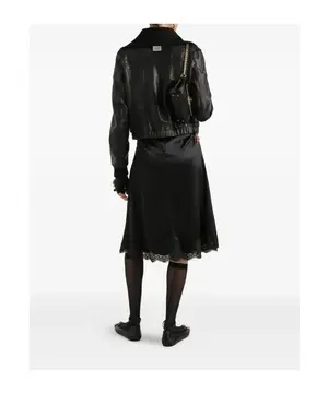 Dolce & Gabbana Lace-embellished Satin Dress