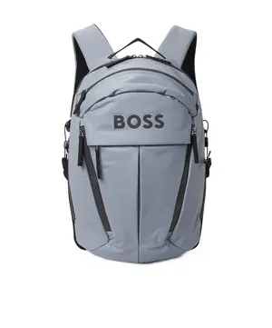 Hugo Boss Zippered Backpack - Gray
