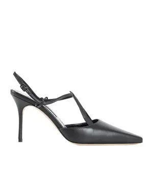 Manolo Blahnik Slingback High Heel Sandals With Buckle Detail