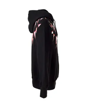 Neil Barrett Lightning Print Hooded Sweater - Black