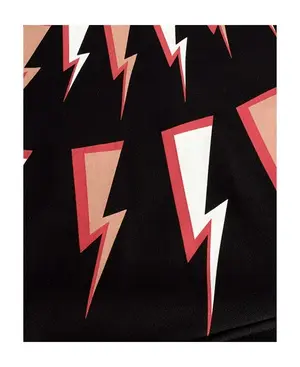Neil Barrett Lightning Print Hooded Sweater - Black
