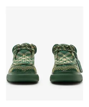 Burberry Eklid" Check-printed Lace-up Derby Shoes