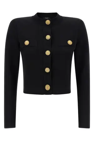Balmain Button-embellished Cardigan - Black