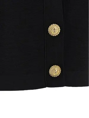 Balmain Button-embellished Cardigan - Black