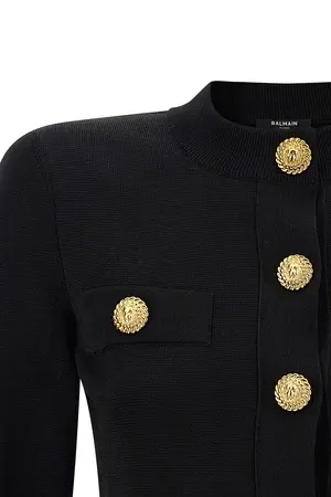 Balmain Button-embellished Cardigan - Black