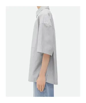 Bottega Veneta Bv Embroidered Striped Overshirt