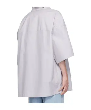 Bottega Veneta Bv Embroidered Striped Overshirt